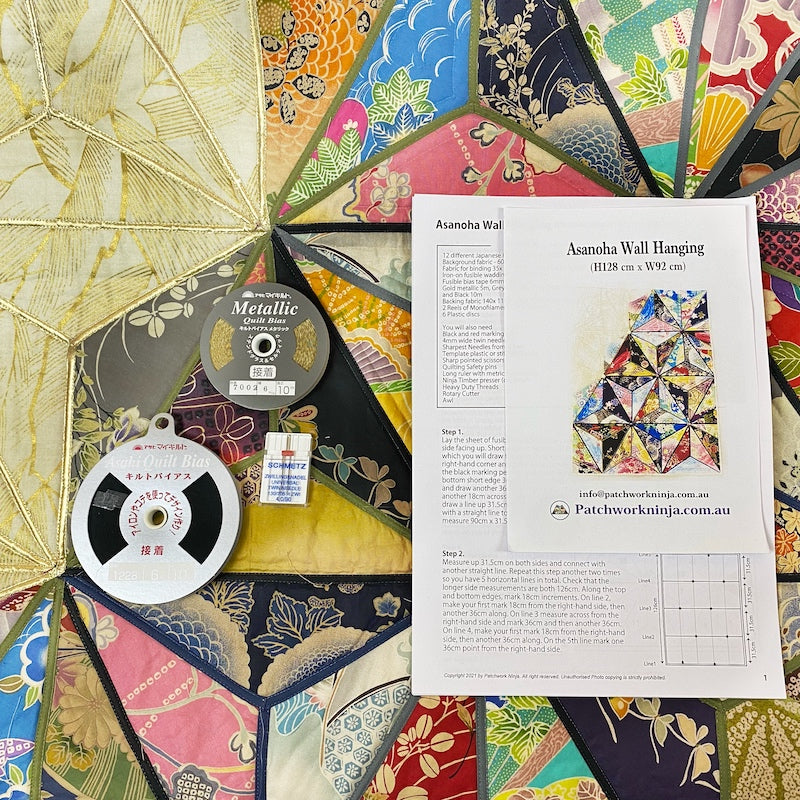 Asanoha Stained Glass Wall Hanging Kit – Patchwork Ninja