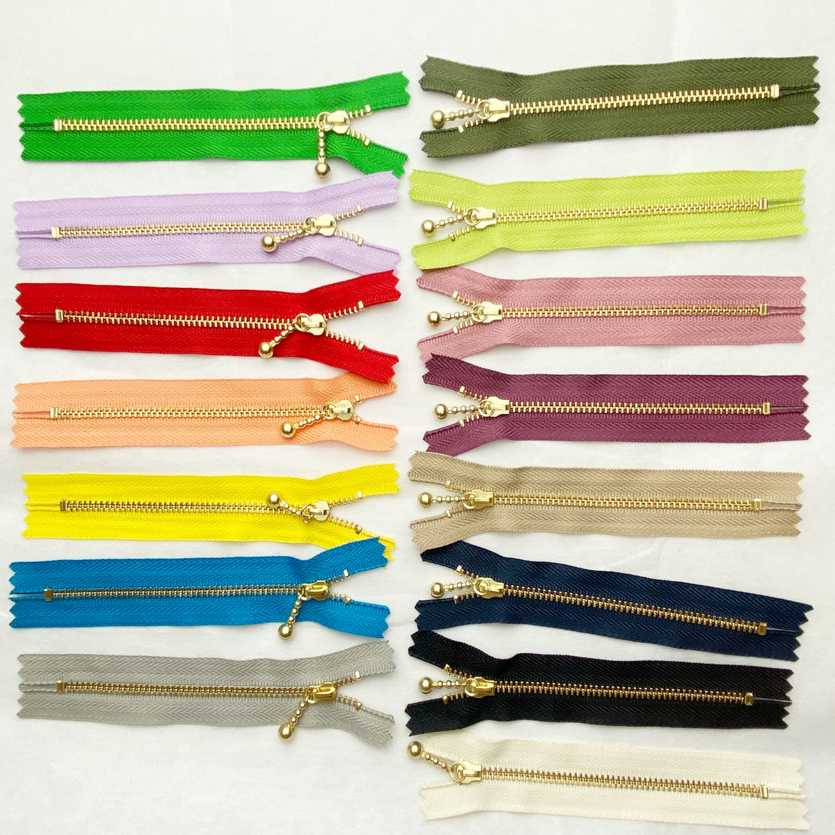 12cm fancy charm mix colour Zippers 5 – Patchwork Ninja