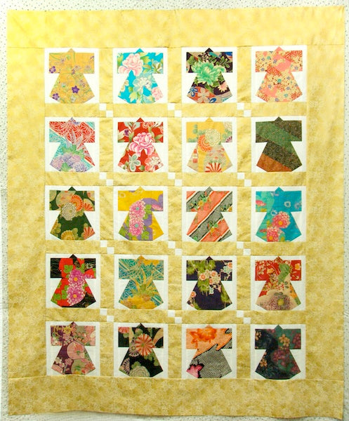 Assorted 20 Fabric Pieces Fabric Packs Plus" Free 20 Pc Kimono Wall Ha ...